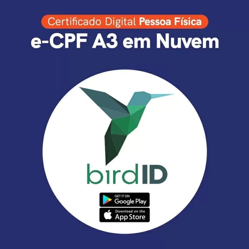 Bird ID 5000 utilizações - e-CPF - Certificado Digital Bird ID